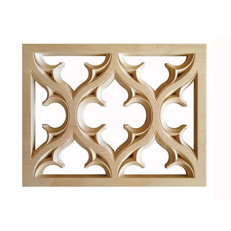 Wood Carved Gothic Tracery Screen Panels for Furniture, Window and ...