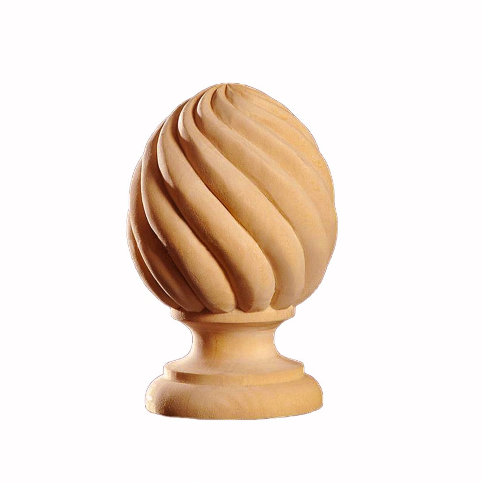 5-3/8h Ribbed Spiral Finial for Stair Post and Curtain - Etsy