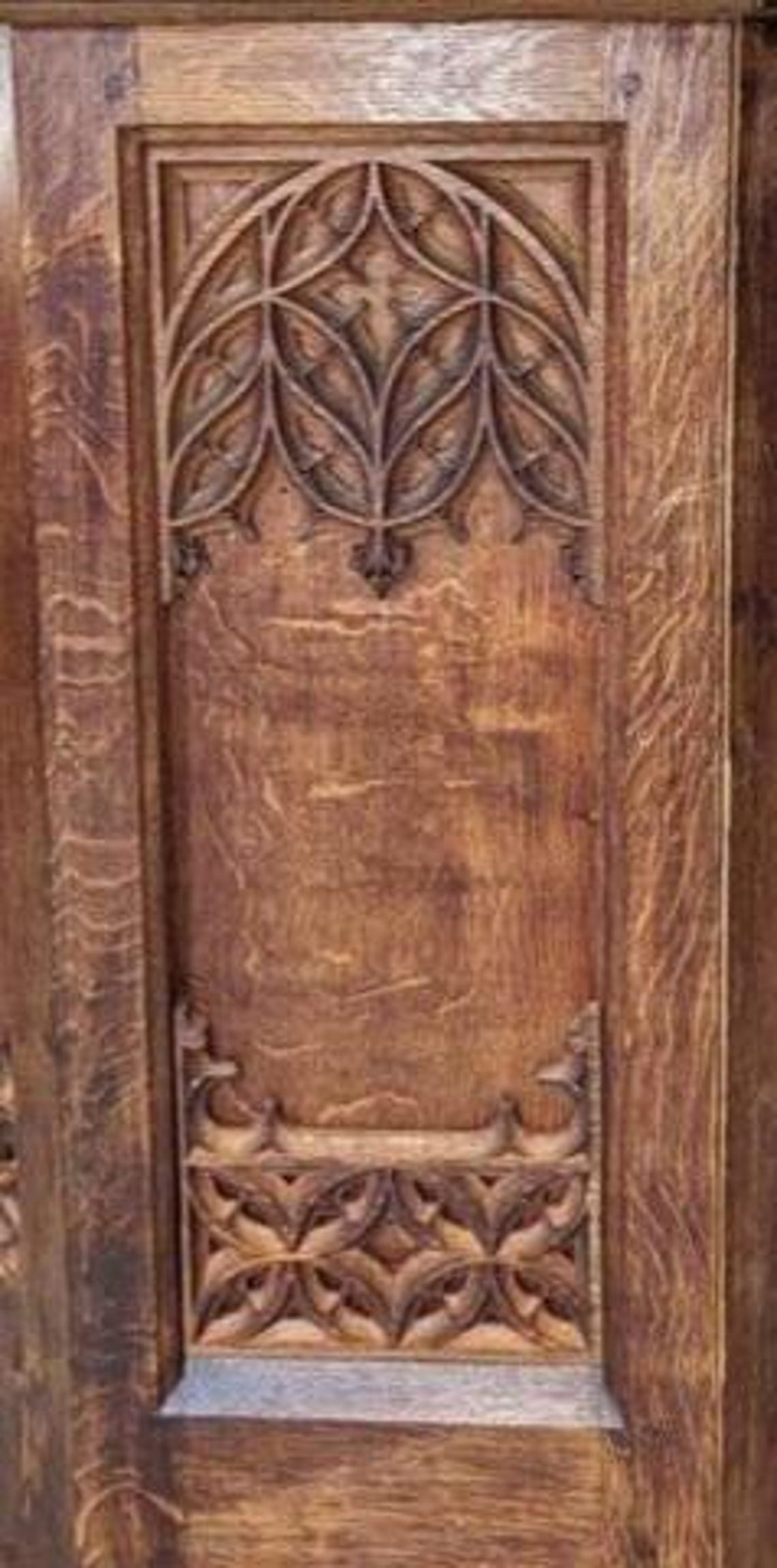 PNL-52 Gothic Style Wood Carved Screen Arch Panel for Furniture, Window ...