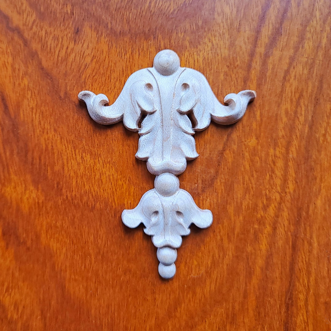 2PCS Bell Flower Carved Wood Drop Applique - Etsy