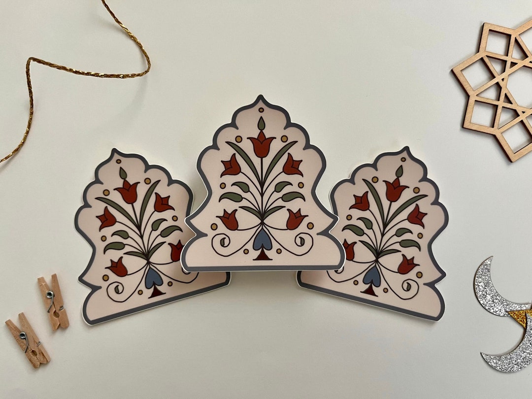 Mughal Stickers Islamic Stickers Ramadan Stickers Islamic Art Sticker ...