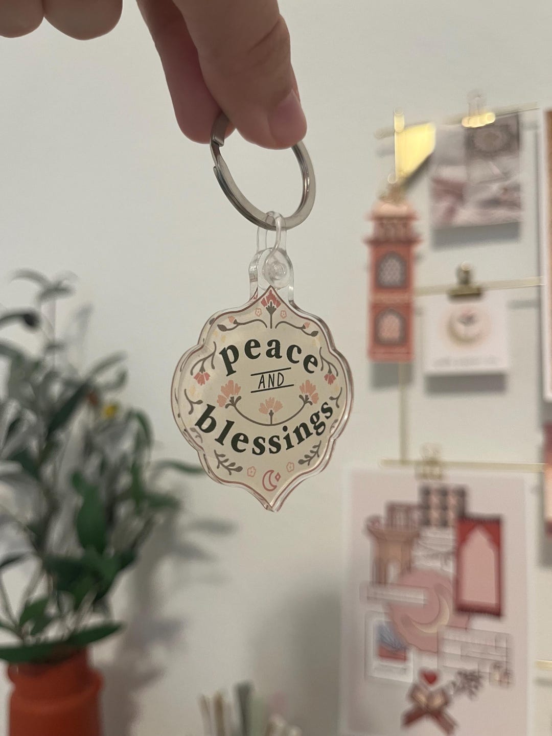 Peace & Blessings Keychain- Salam Keychain- Islamic Keychain- Cute ...