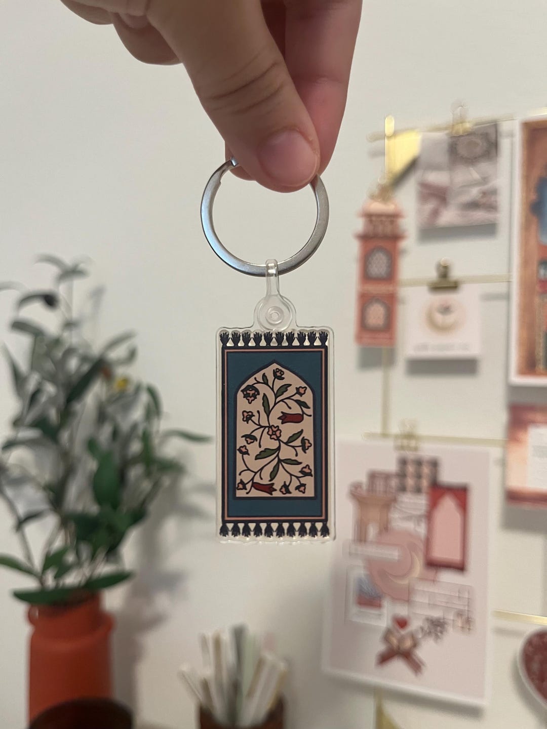 Islamic Prayer Rug Keychain- Mini Rug Keychain- Islamic Keychain ...