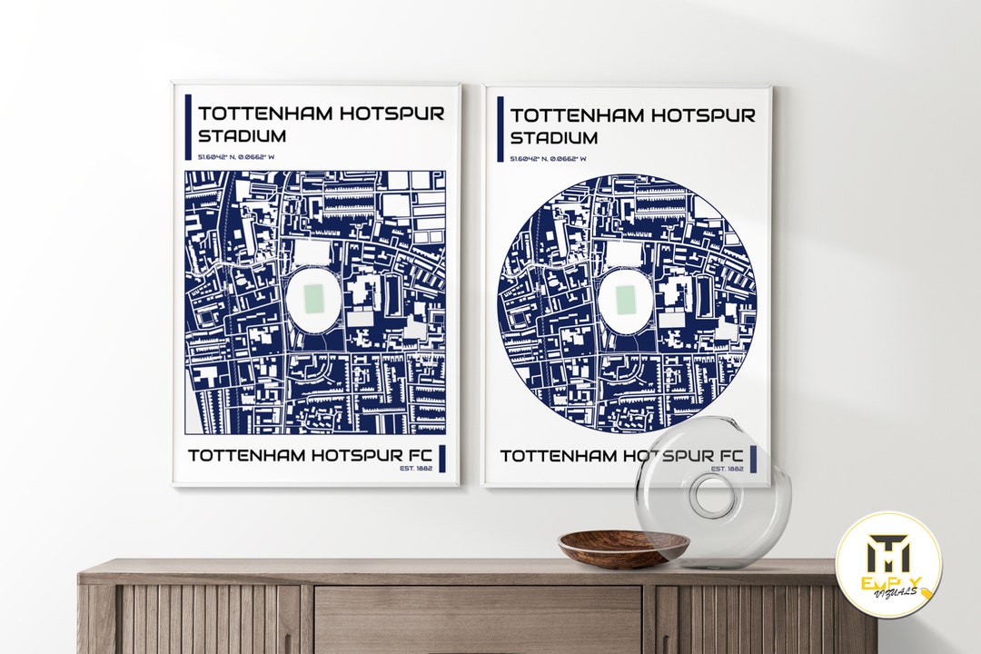 Map of Tottenham Hotspur Stadium Spurs FC Physical & Digital - Etsy