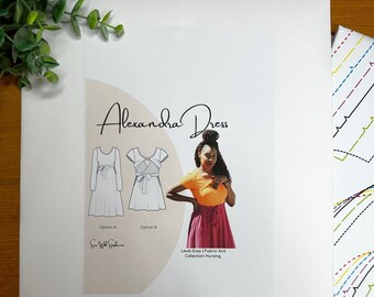 Alexandra Nursing Dress Sewing Pattern PDF - Etsy