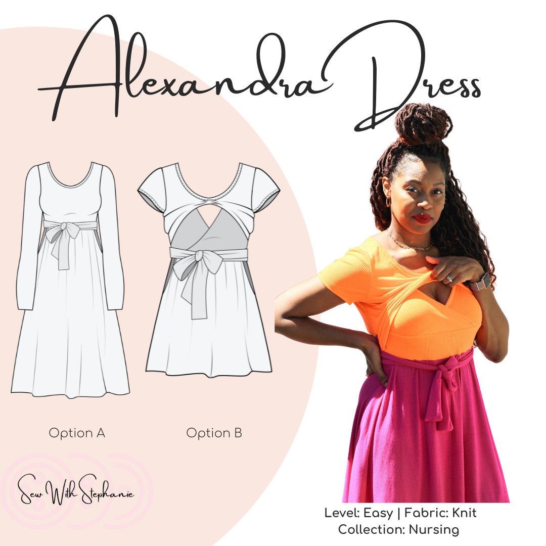 Alexandra Nursing Dress Sewing Pattern - PDF - Etsy