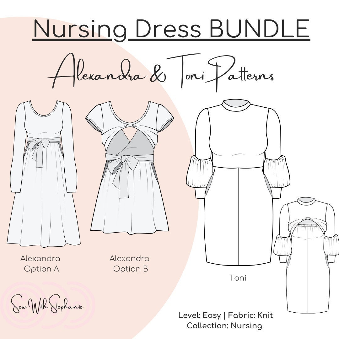 Nursing Dress Sewing Pattern Bundle ( PDF) - Etsy