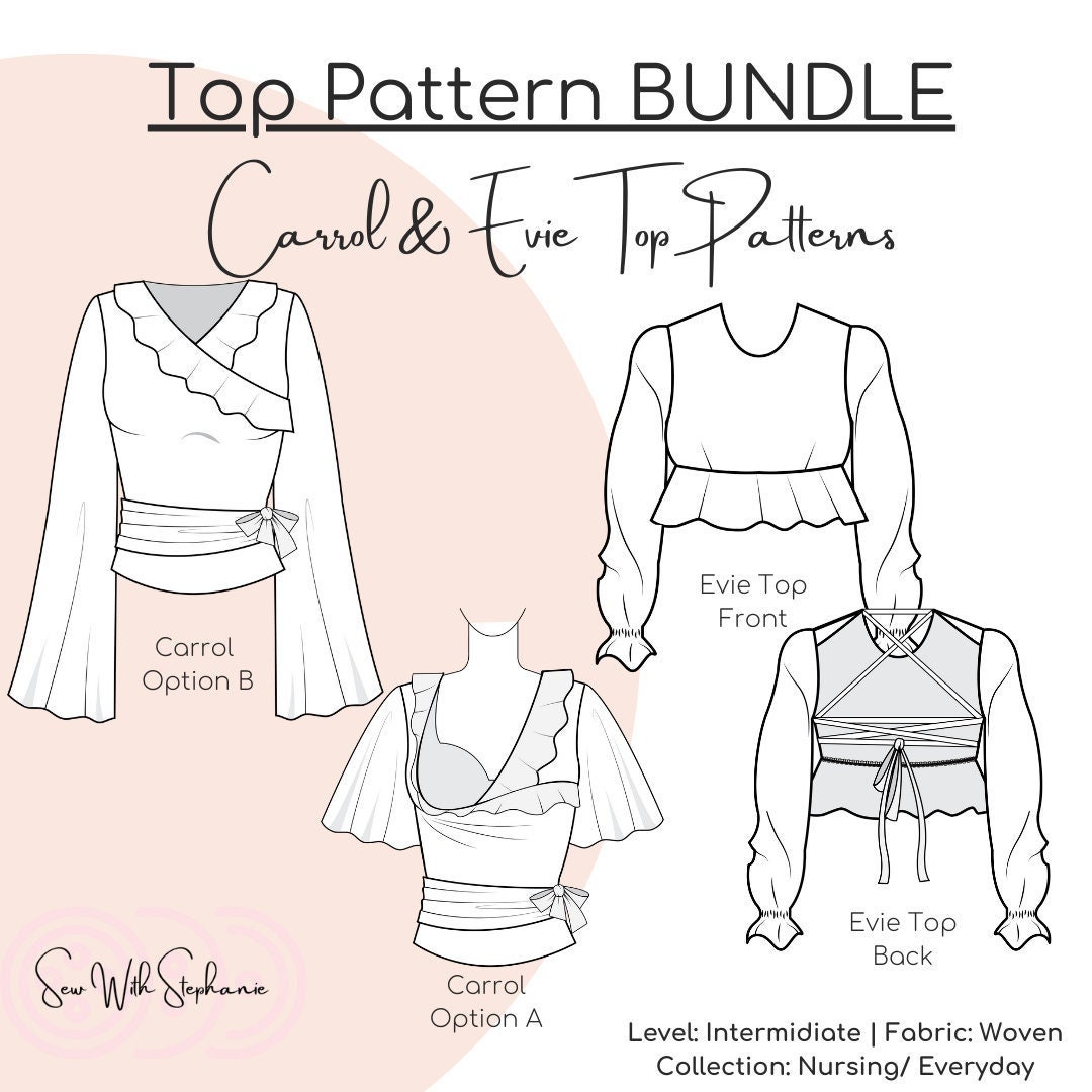 Top Sewing Pattern Bundle ( PDF) - Etsy
