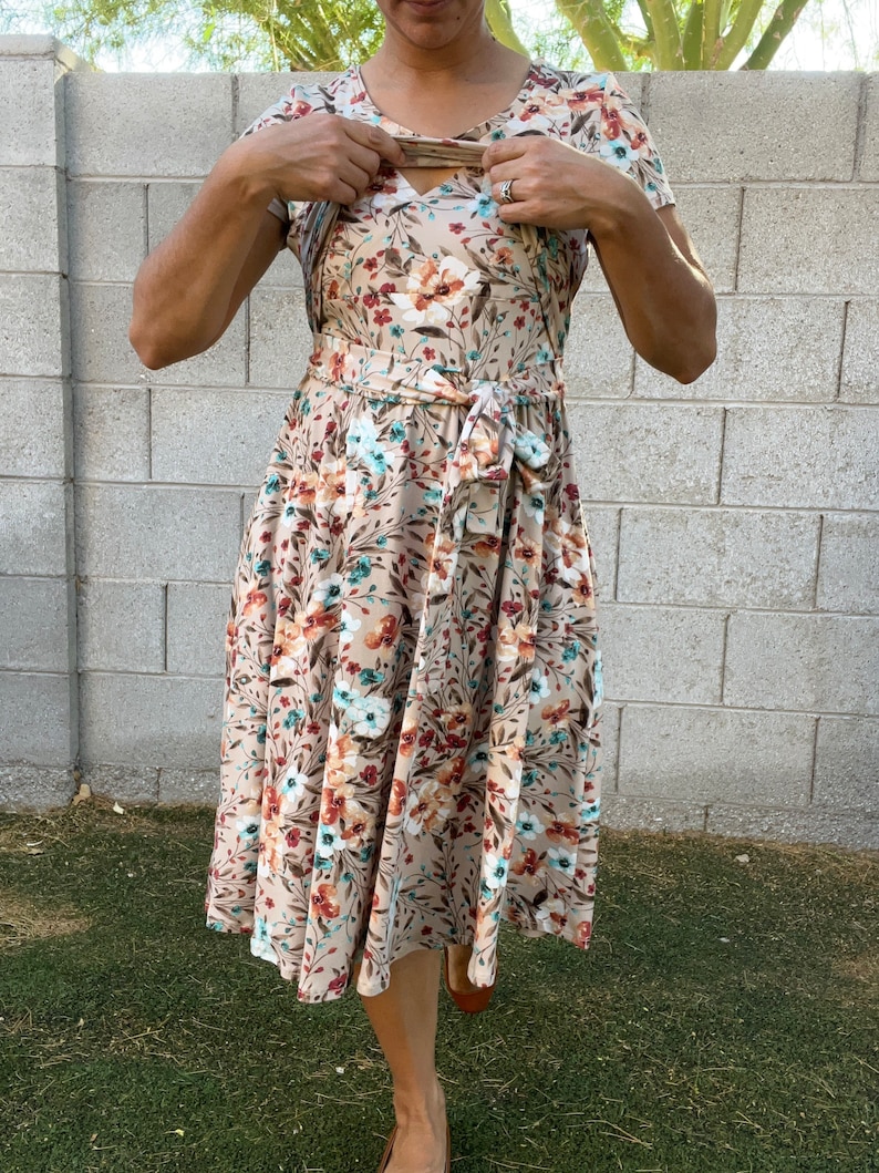 Alexandra Nursing Dress Sewing Pattern PDF - Etsy