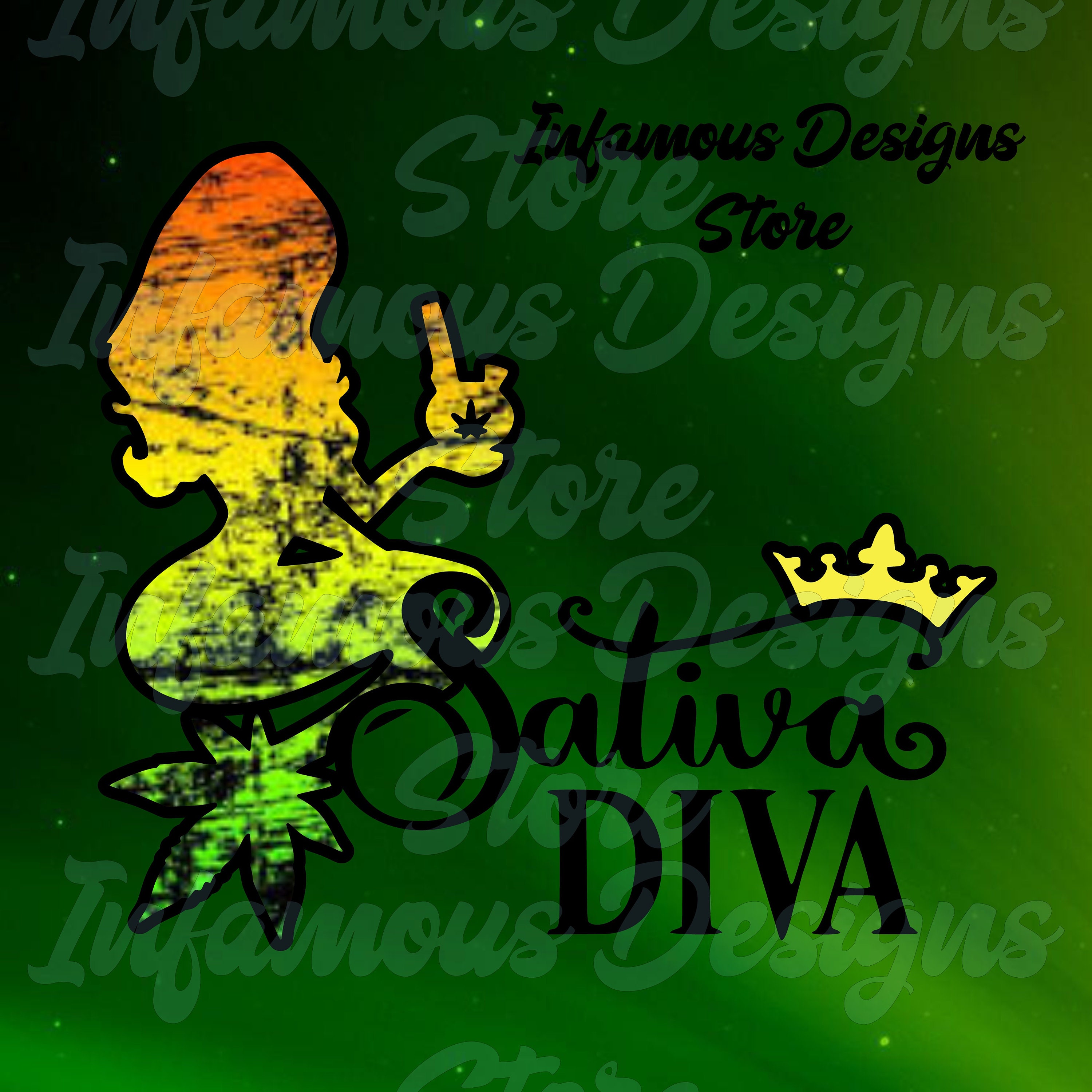 Sativa Diva SVG PNG & More Marijuana Mermaid Sativa Shirt - Etsy