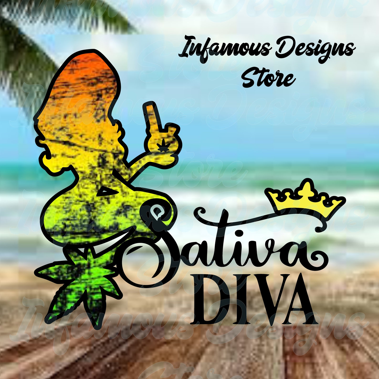 Sativa Diva SVG PNG & More Marijuana Mermaid Sativa Shirt - Etsy