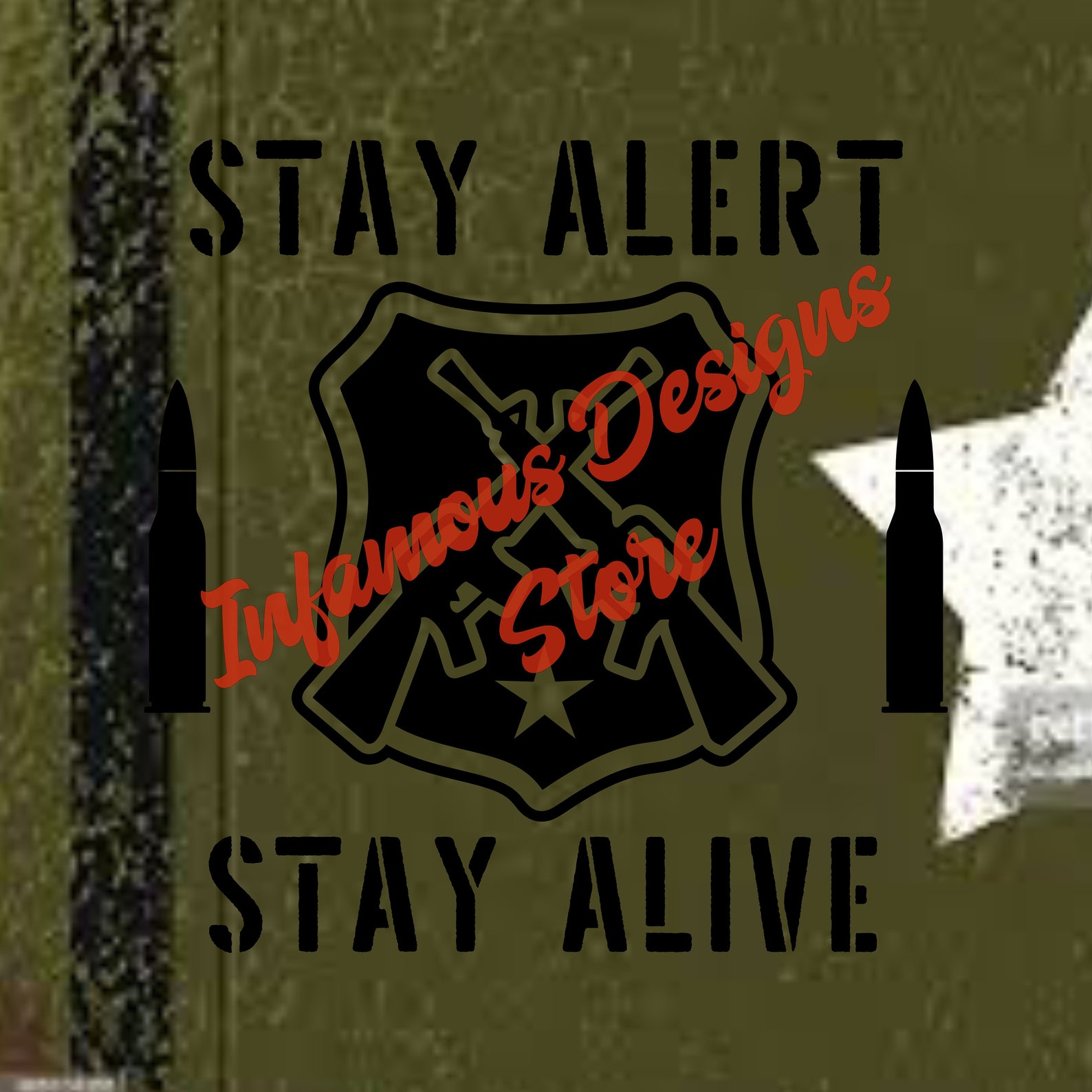 Stay Alert Stay Alive Military SVG, PNG, & More, DIY Shirts, Hats, Bags ...