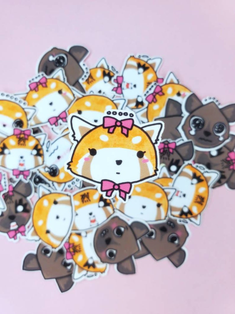 Aggretsuko Emoji Sticker Pack Journal Stickers Journaling | Etsy