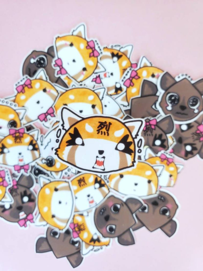 Aggretsuko Emoji Sticker Pack Journal Stickers Journaling | Etsy