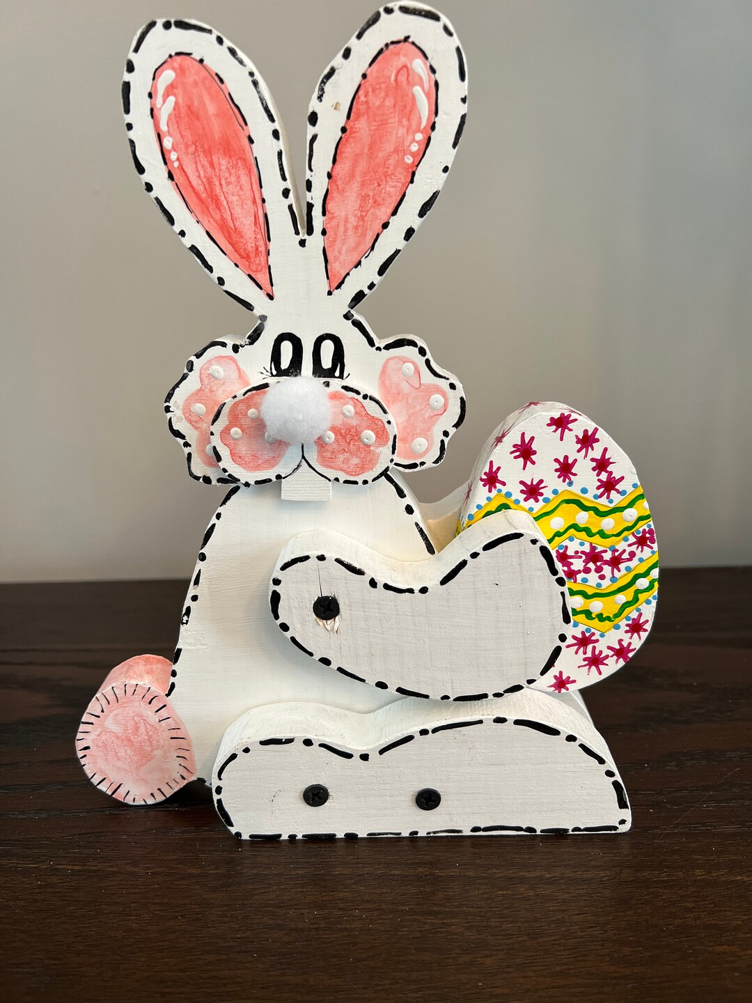 Bunny Holding Egg - Etsy