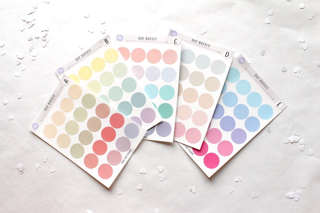 Dot Basics Sticker Sheet Bullet Journal Stickers Planner - Etsy