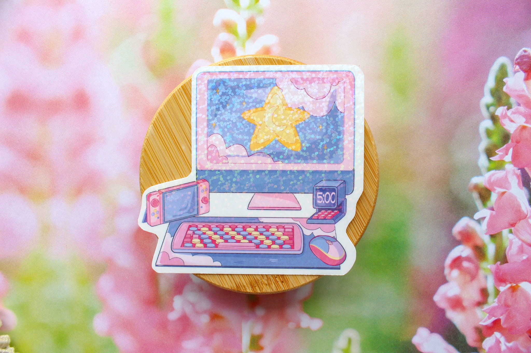 Gaming Setup Gamer Aesthetic Holographic Die-cut Sticker - Etsy