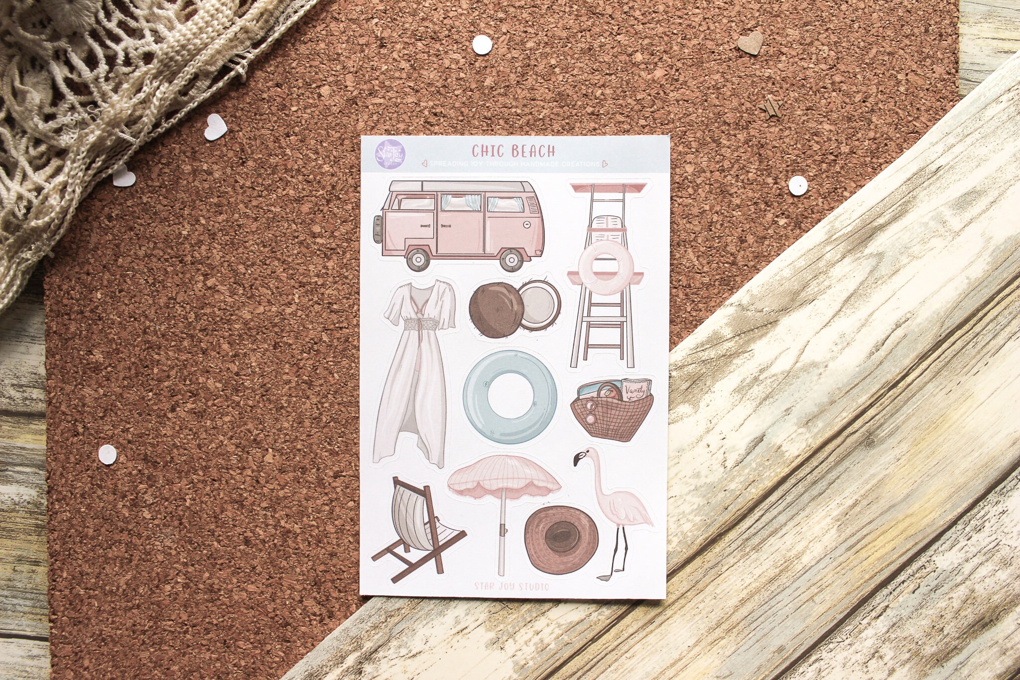 Chic Beach Sticker Sheet Bullet Journal Stickers Planner - Etsy Canada