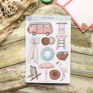Chic Beach Sticker Sheet Bullet Journal Stickers Planner - Etsy Canada