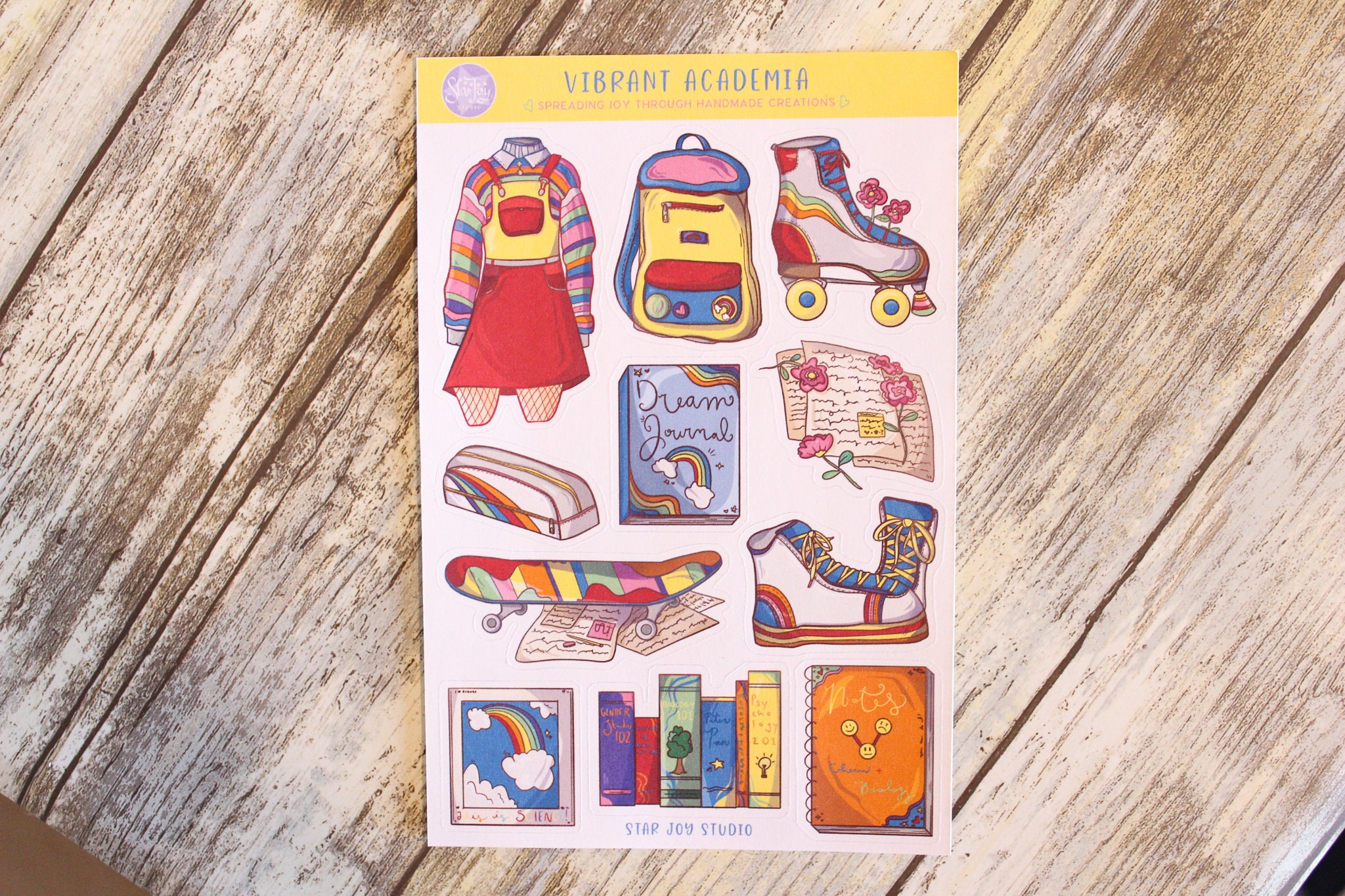 Vibrant Academia Sticker Sheet Bullet Journal Stickers - Etsy Canada