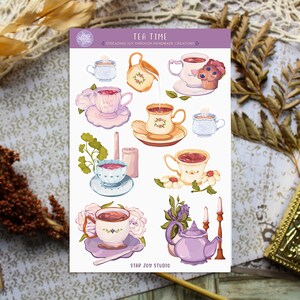 Tea Time Sticker Sheets Bullet Journal Stickers, Planner Stickers, Scrapbook Stickers ...