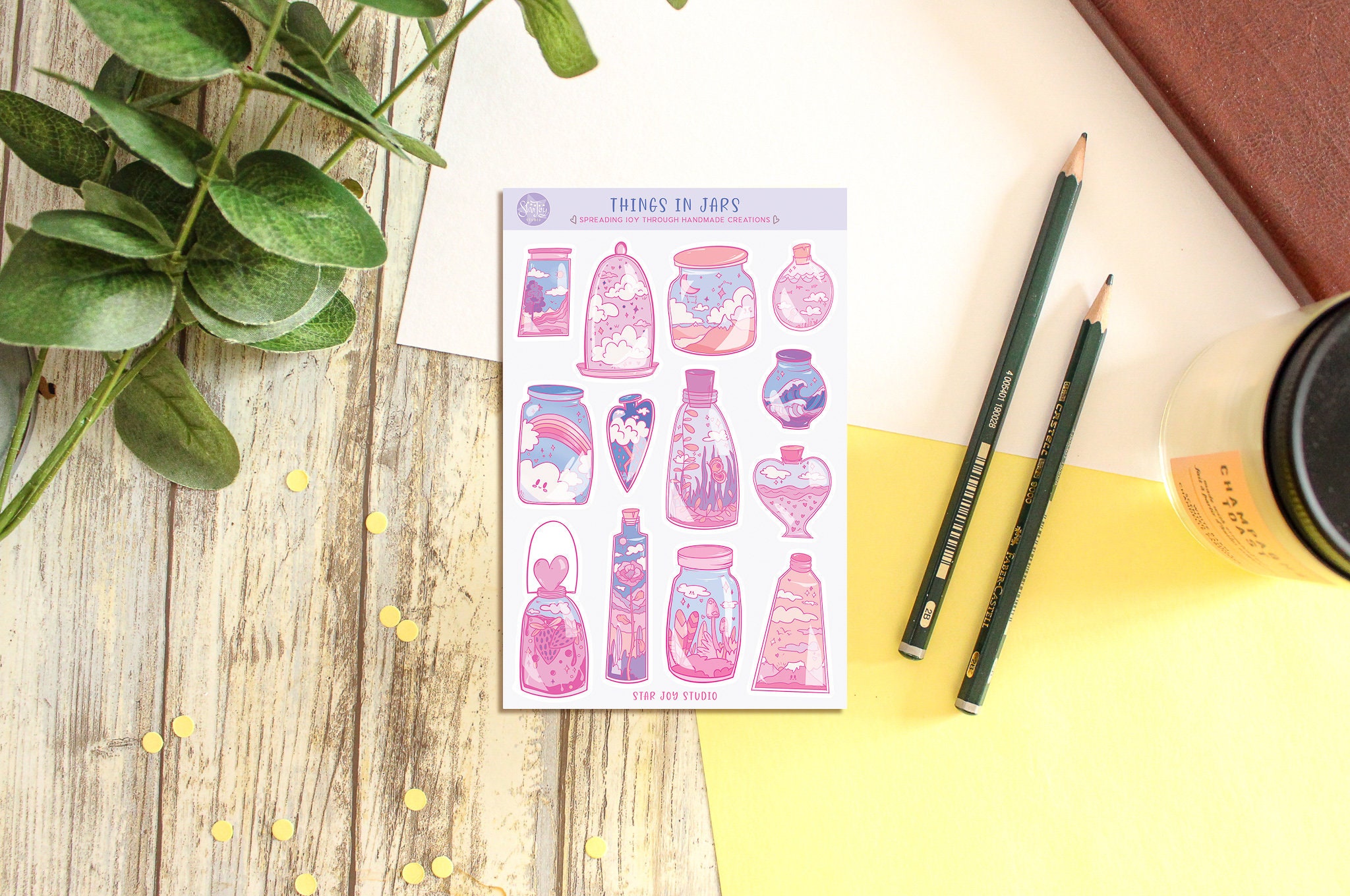 Things in Jars Sticker Sheet Bullet Journal Stickers | Etsy