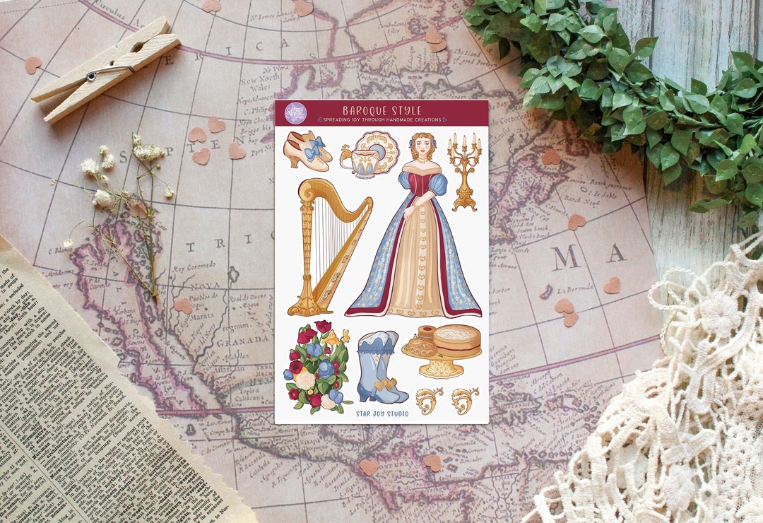 Baroque Sticker Sheets Journal Stickers, Planner Stickers, Scrapbook ...