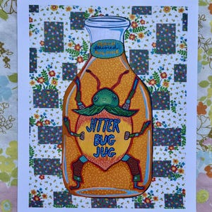 Jitter Bug Jug Art Print - Etsy