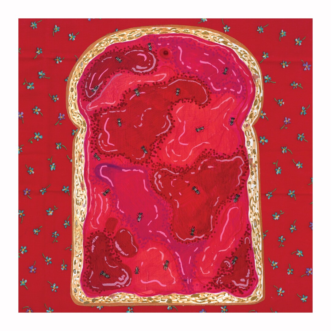 Fruit Fly Jam Toast Print - Etsy