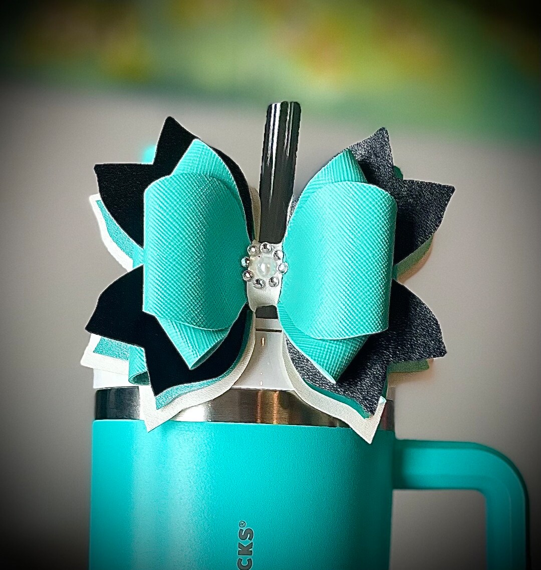 Custom Tiffany Straw Bow Fits Starbucks and Stanley - Etsy