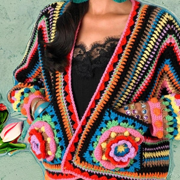 Multi Color Cardigan - Etsy