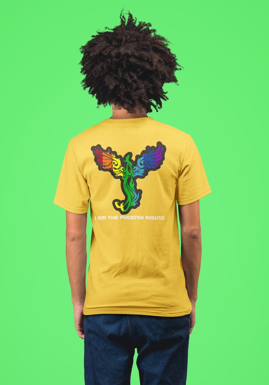 Rainbow Phoenix Rising, LGBTQ Pride Softstyle Unisex T-shirt ID205 - Etsy