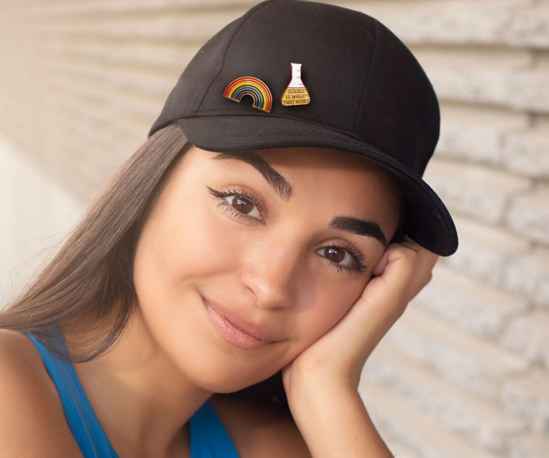 Science is Magic That Works, Beaker and Rainbow Enamel Pins. Set of 2 ...