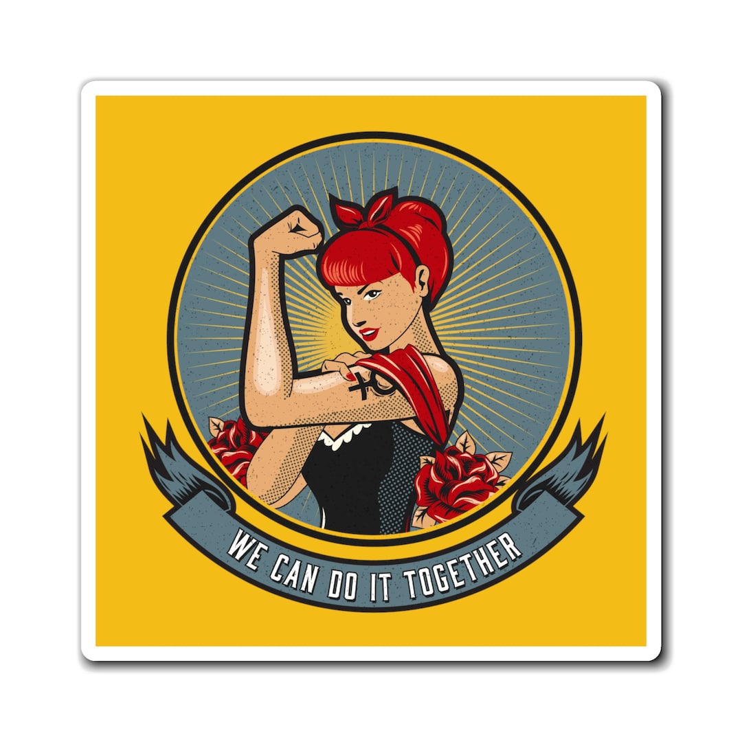 Retro we Can Do It Together Feminist Magnet 082 - Etsy
