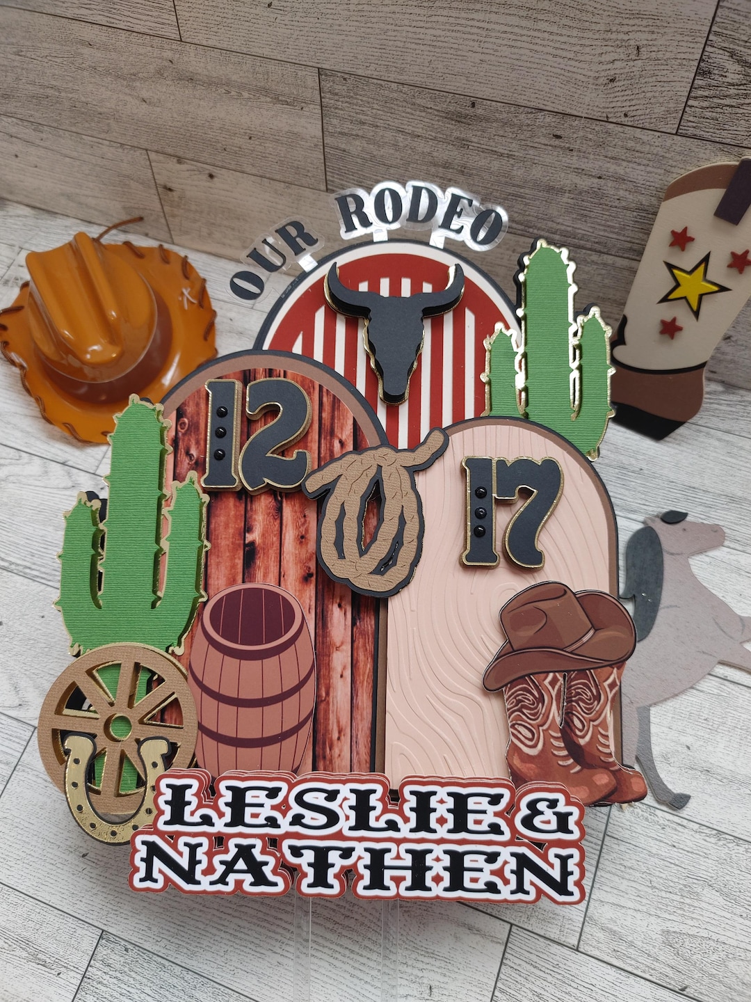 Rodeo Cake Topper/cowboy Cake Topper - Etsy