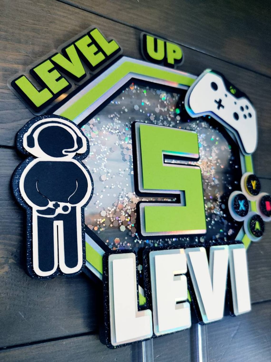 Gamer Cake Topper/video Game Cake Topper | Etsy