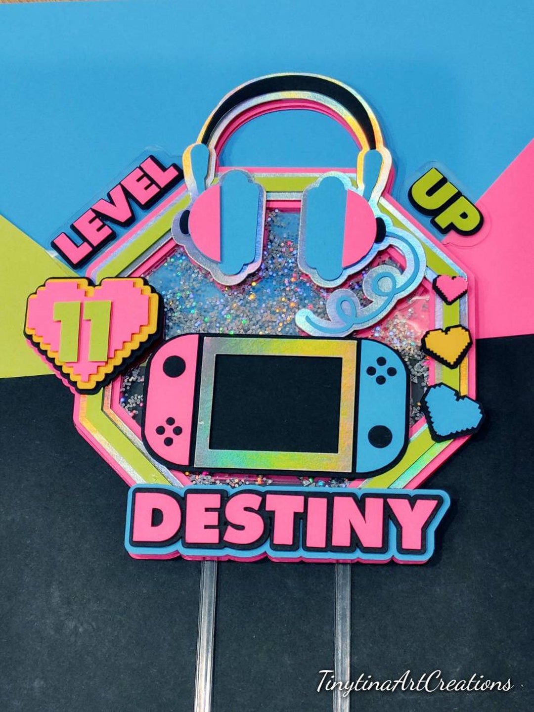 Gamer Girl Cake Topper/ Video Game Cake Topper - Etsy