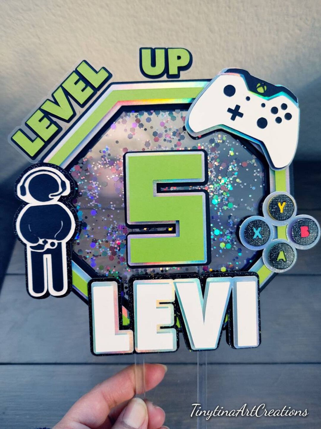 Gamer Cake Topper/video Game Cake Topper - Etsy
