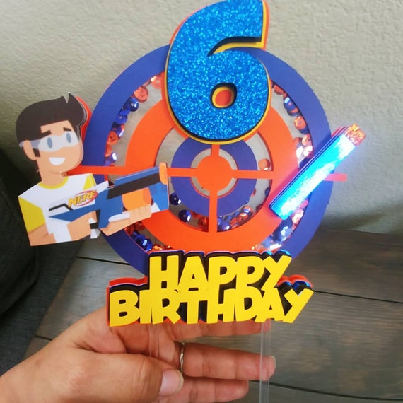 Nerf Gun Cake Topper Shaker/light Up | Etsy