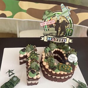 Army Cake Topper/ Military Cake Topper/camoflouge Cake Topper/soldier ...