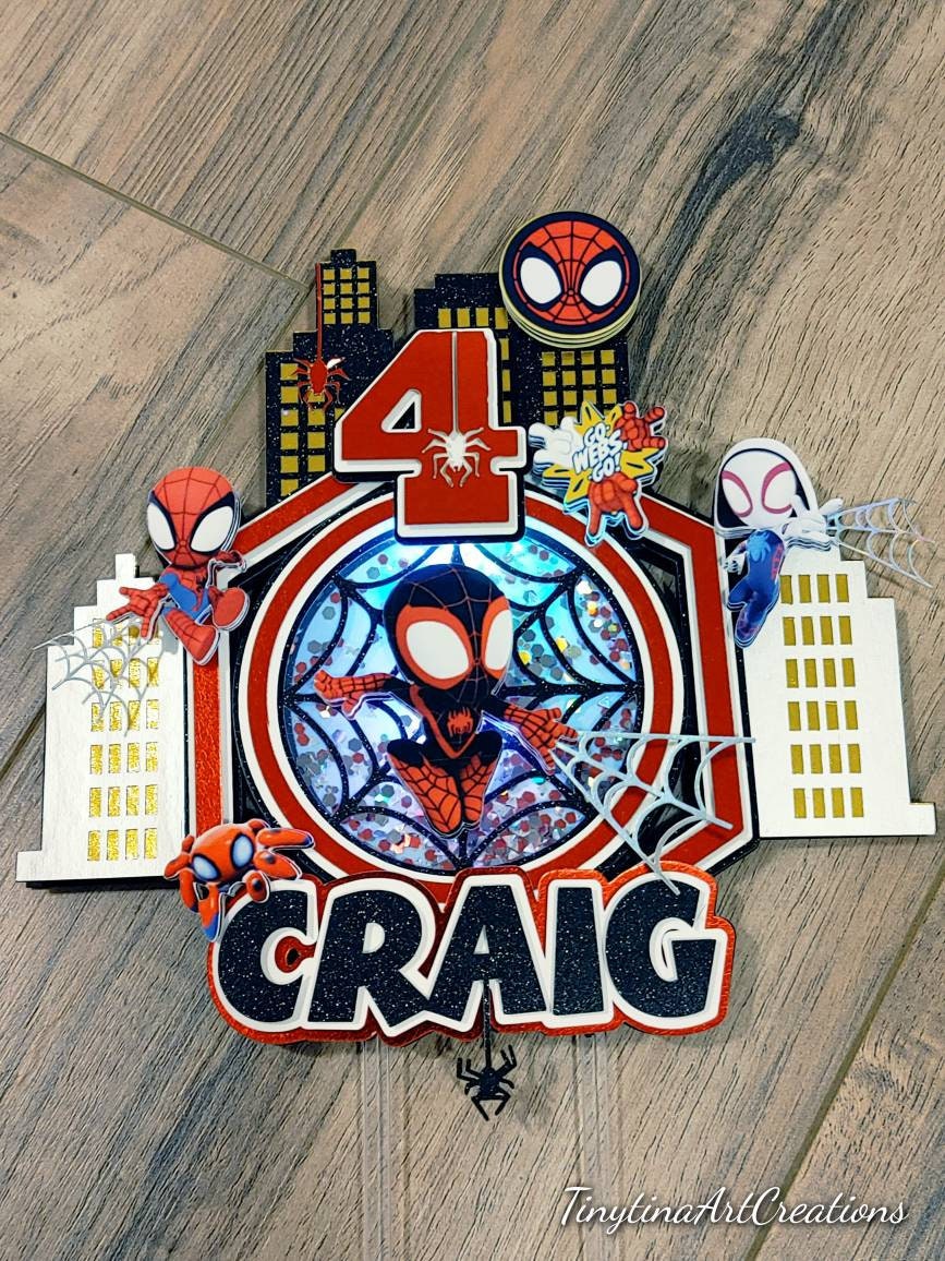 Spidey and His Amazing Friends Cake Topper/spidey/spider Man - Etsy