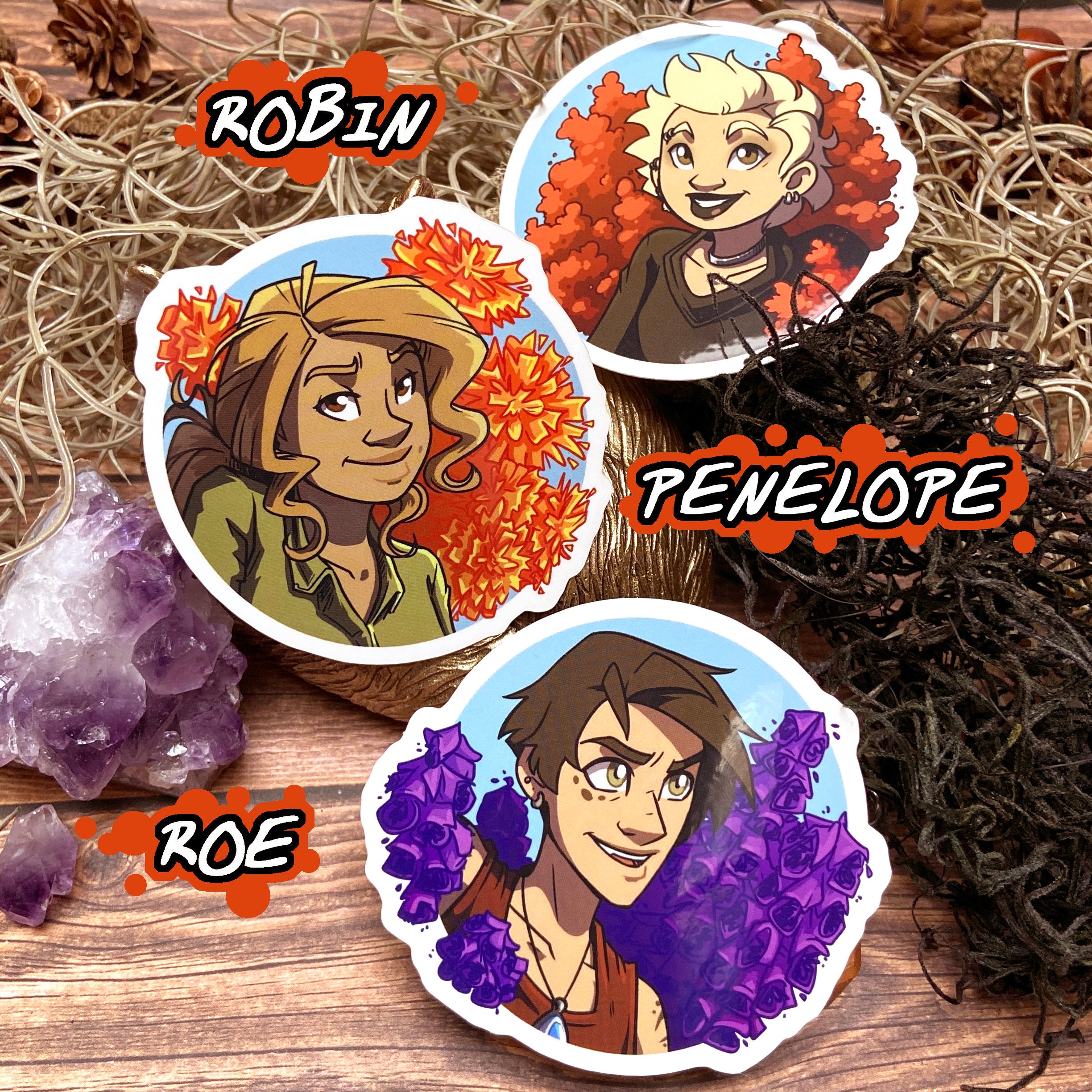 Saints'quarter Cast Portraits | SQ Comic Sticker Set - Etsy
