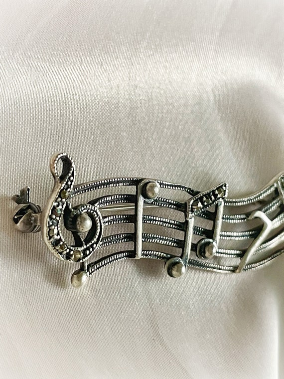 Vintage musical note pin brooch, musical notes, music… - Gem