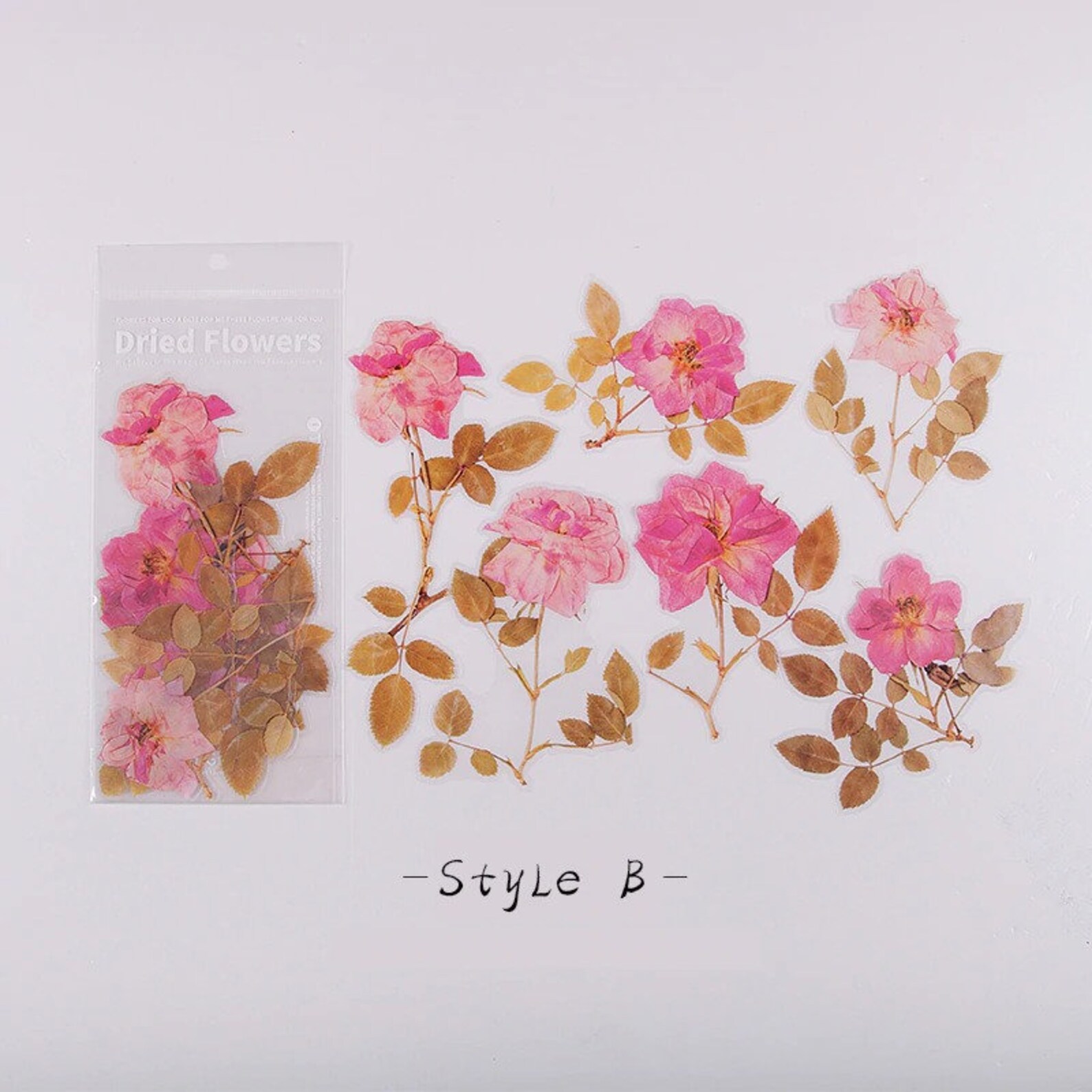 6 Pièces Dried Flower Stickers Scrapbooking Bestseller Flower ...