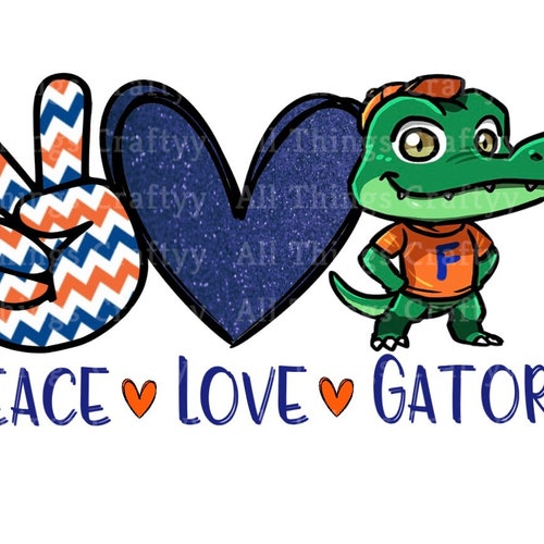 Peace Love Gators/alligators Svg/png/sublimation File Digital | Etsy