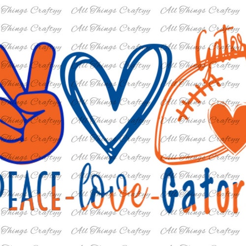 Peace Love Gators/alligators Svg/png/sublimation File Digital - Etsy