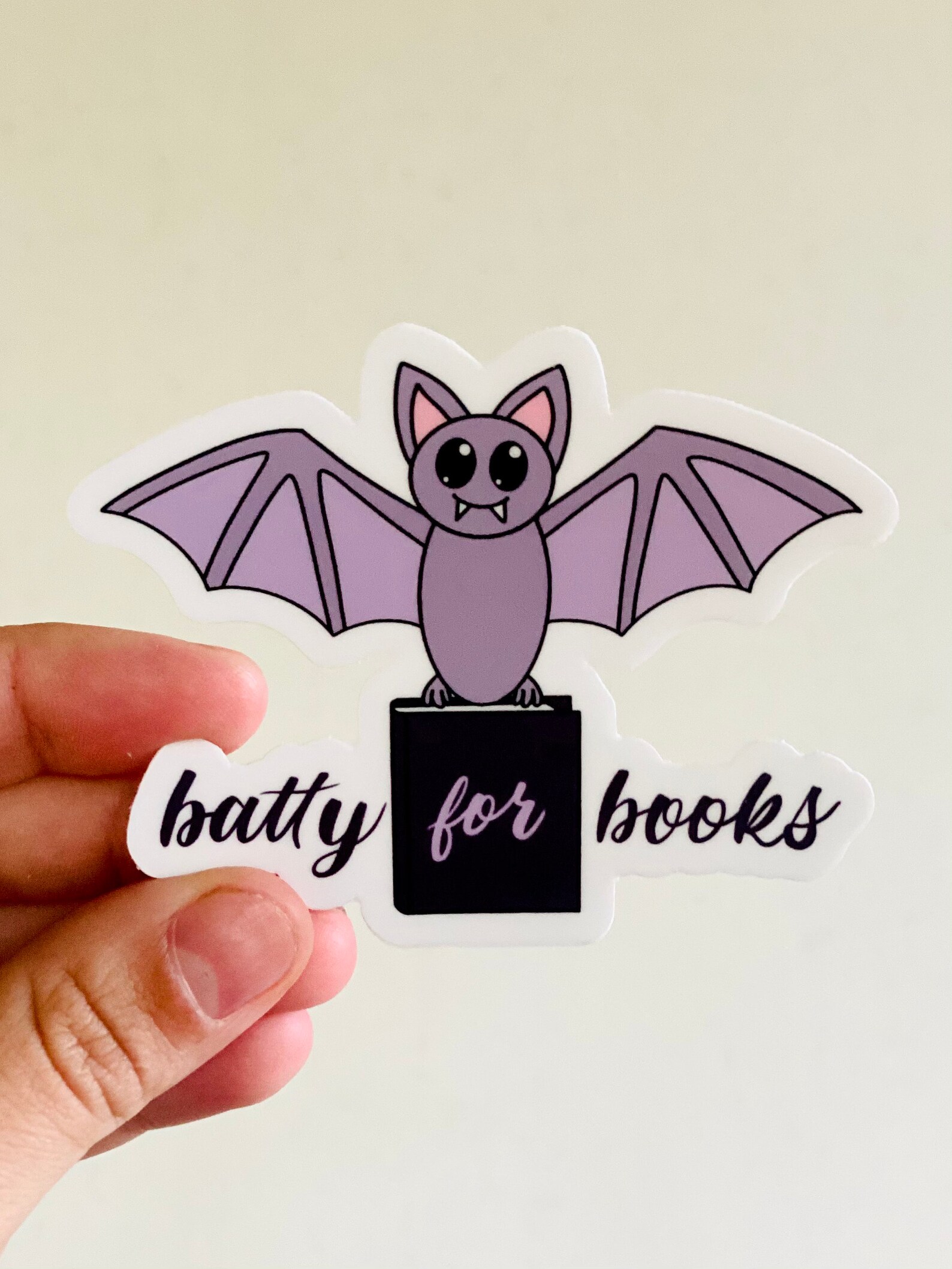 Batty for Books Vinyl Sticker - Etsy