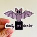 Batty for Books Vinyl Sticker - Etsy