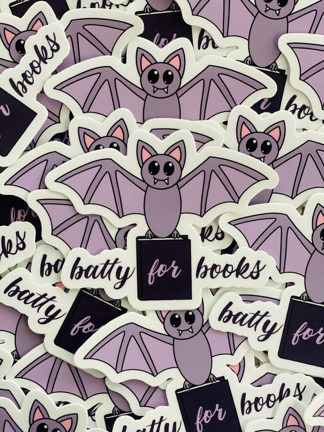 Batty for Books Vinyl Sticker - Etsy