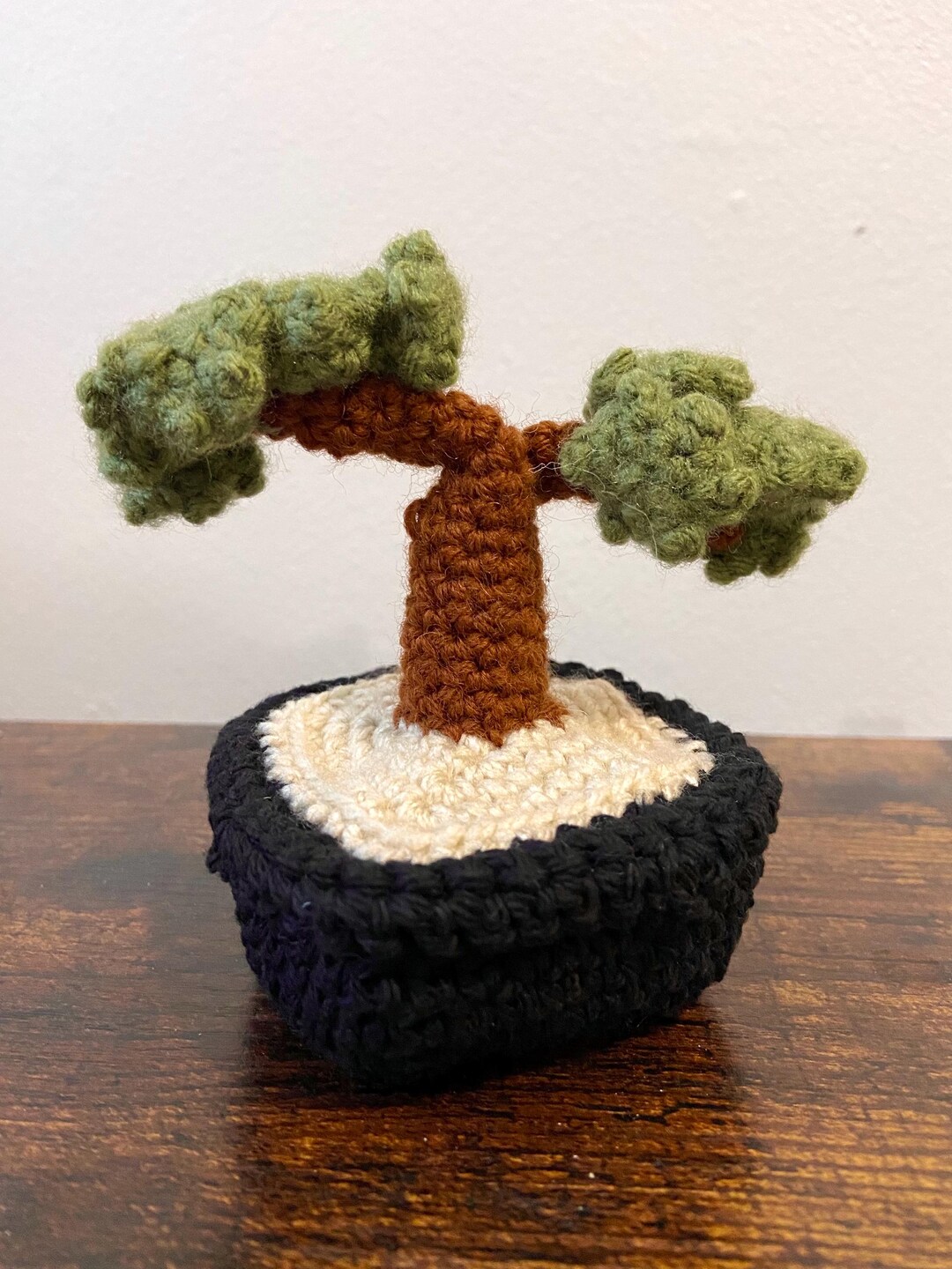 Mini Crochet Bonsai With Planter - Etsy